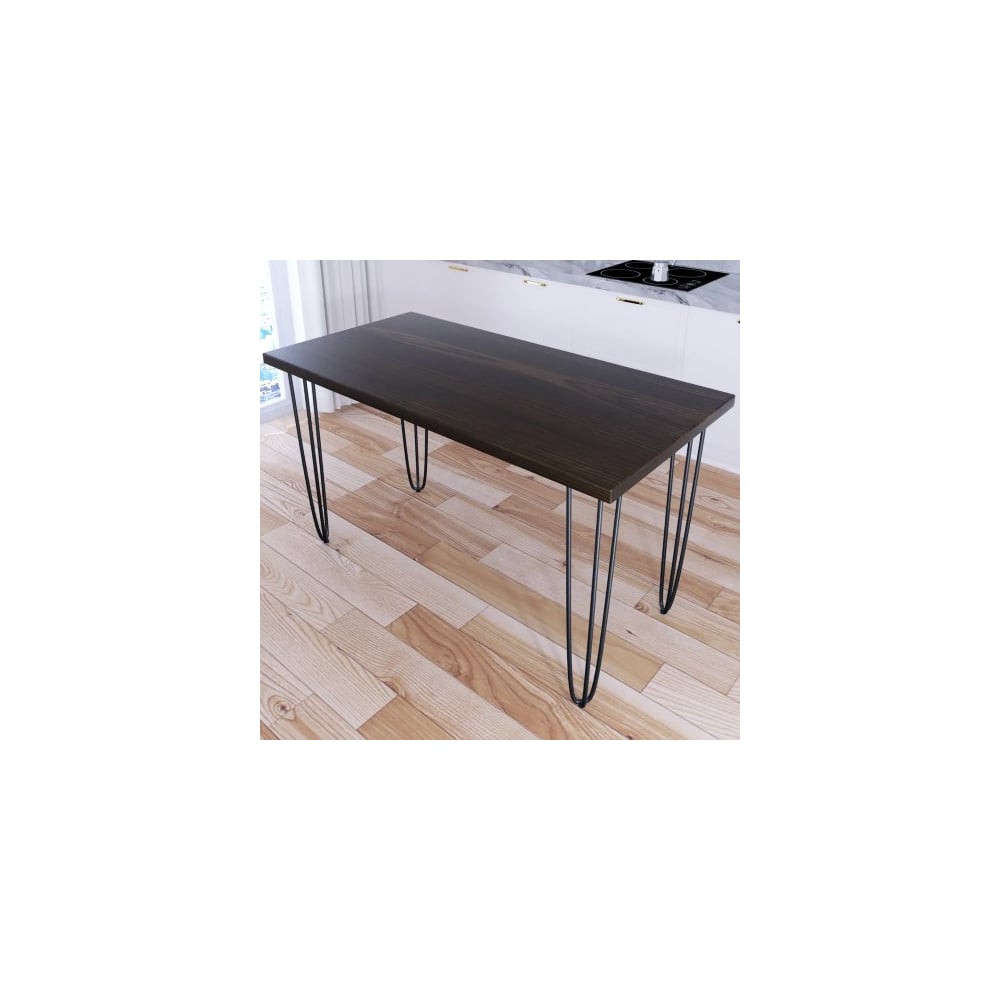 Стол кухонный Solarius Loft со столешницей цвета темного дуба из ...