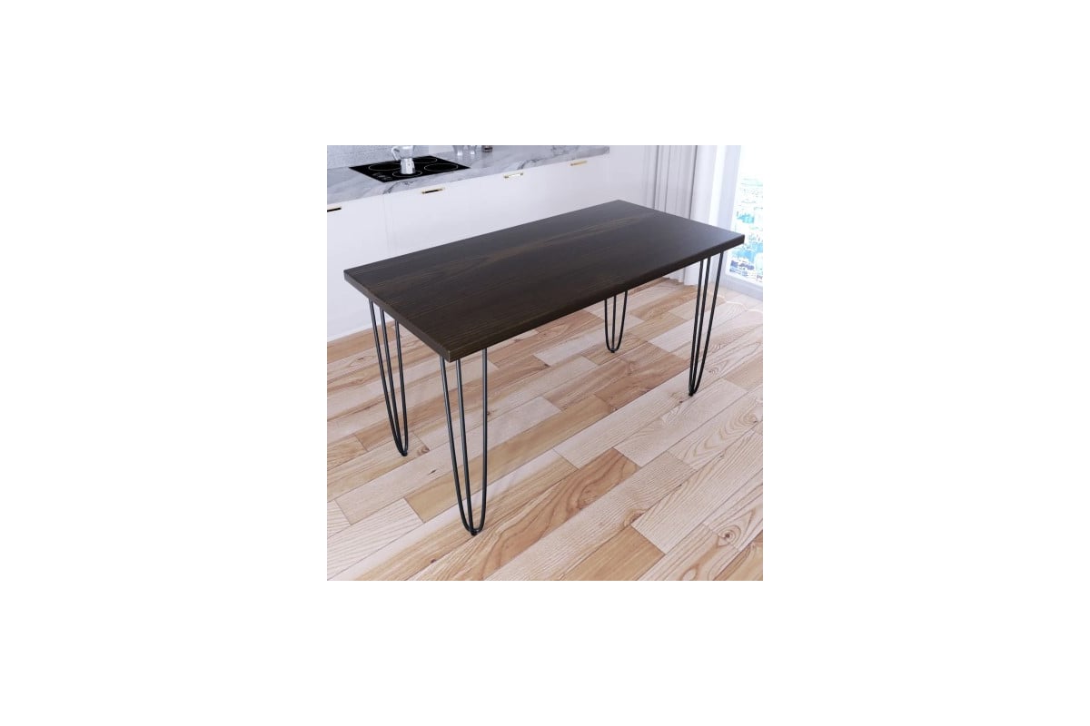 Стол кухонный Solarius Loft со столешницей цвета темного дуба из ...