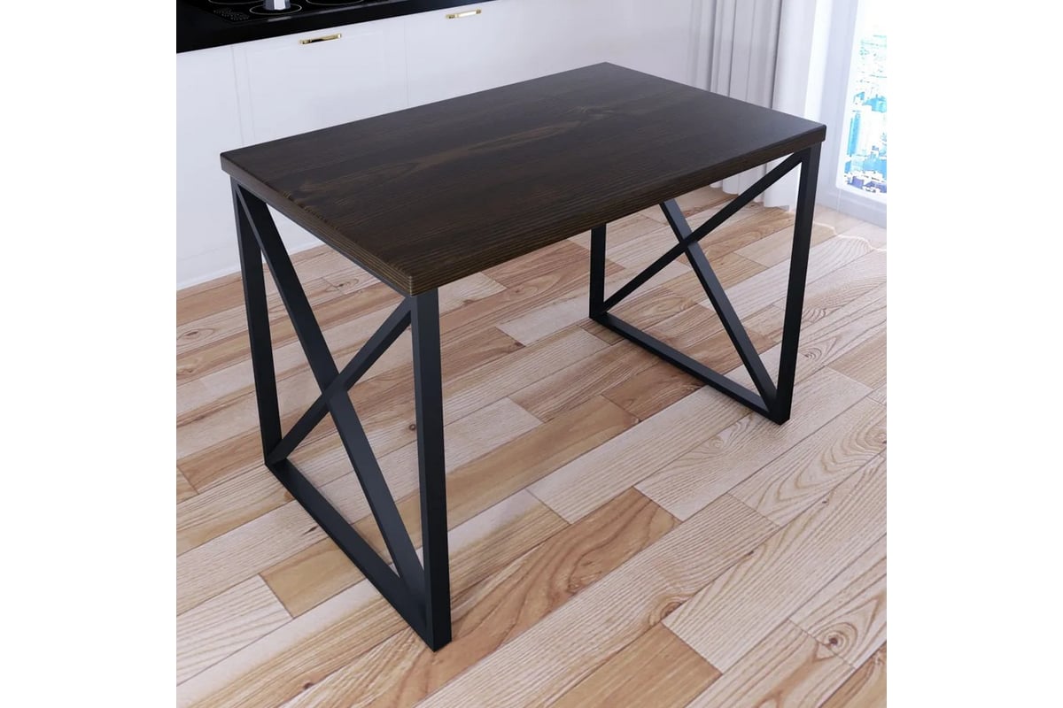 Стол кухонный Solarius Loft со столешницей цвета темного дуба из ...