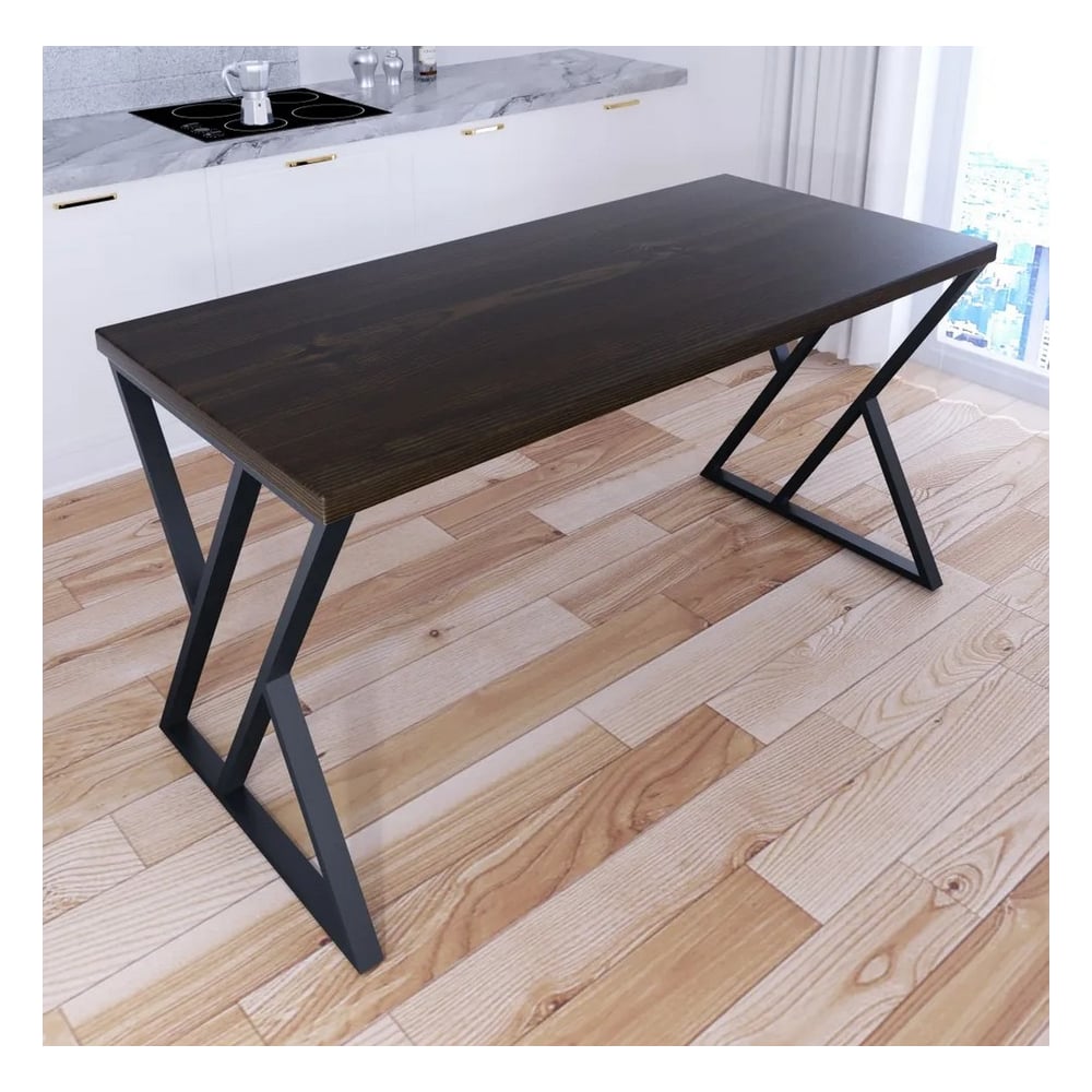 Стол кухонный Solarius Loft со столешницей цвета темного дуба из ...