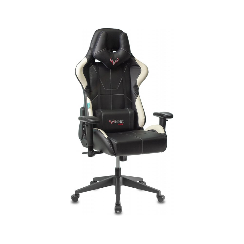 Игровое компьютерное кресло ZOMBIE VIKING 5 AERO черный/белый экокожа ...