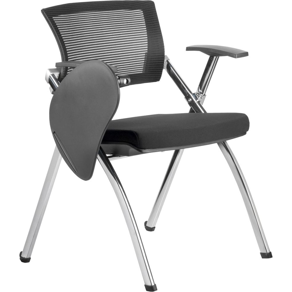 Кресло Riva Chair RCH 462TEC чёрное складное хром с пюпитром УЧ ...