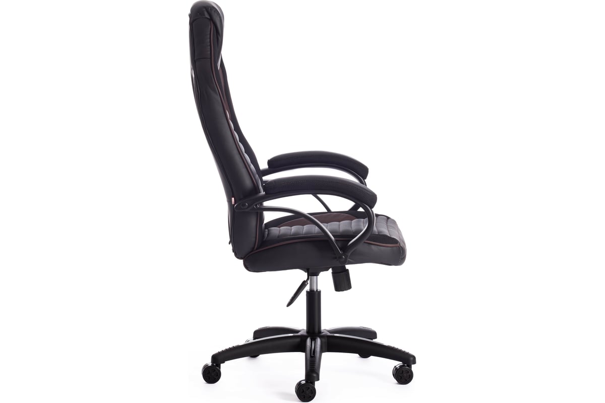 Кресло TetChair PILOT кожзам/ткань черный/черный перфорированный коричневый 36-636-60636-36TW-11 ...