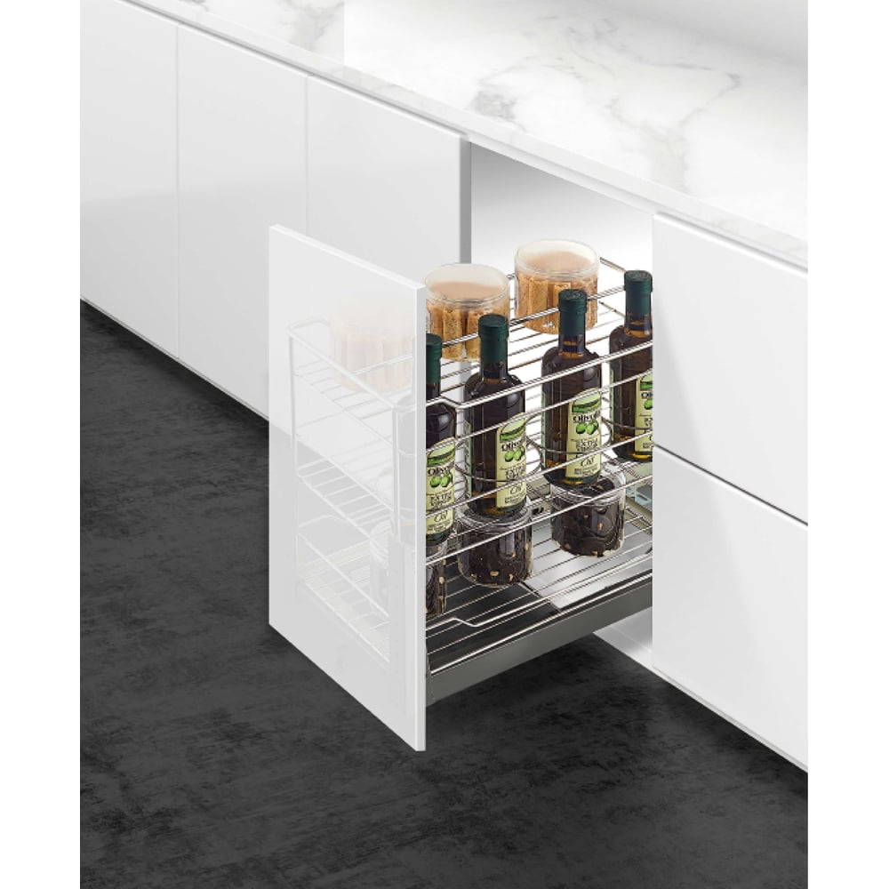 Выдвижная многофункциональная корзина Mebax 2 уровня, шар.направл ...