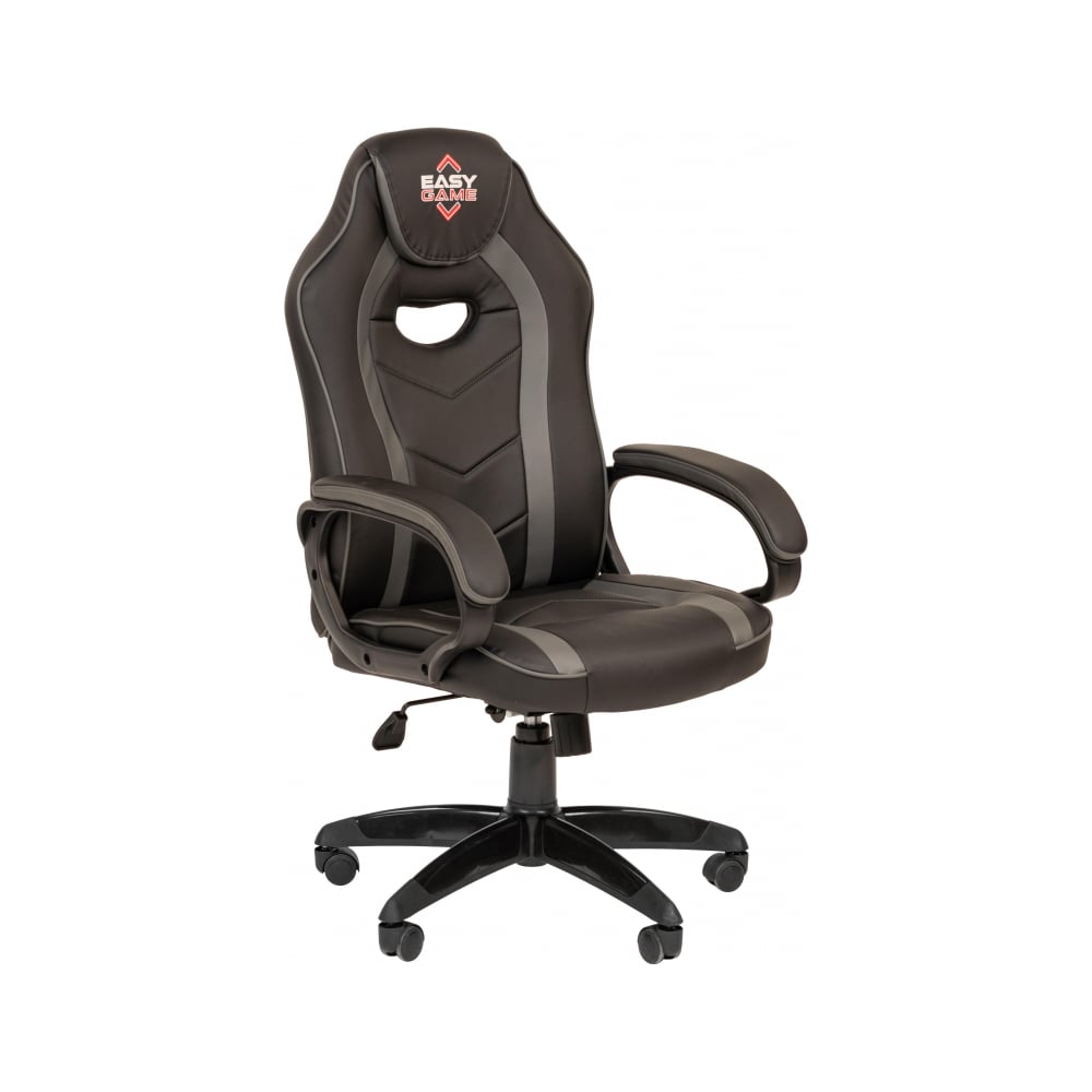 Кресло Easy Chair Game-687 TPU кожзам черный, серый, пластик 1362960 ...