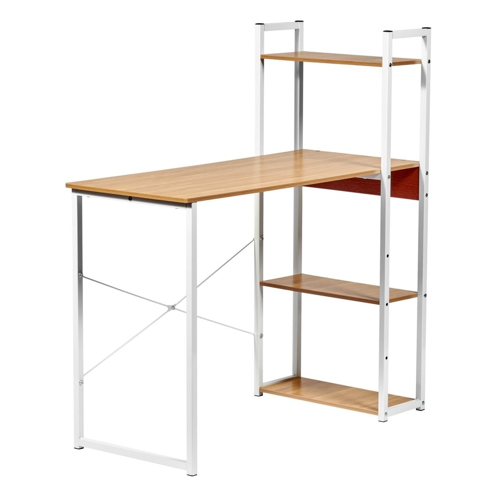 Письменный стол BRADEX Frame с полками, 100x45x110 см, светлое дерево ...