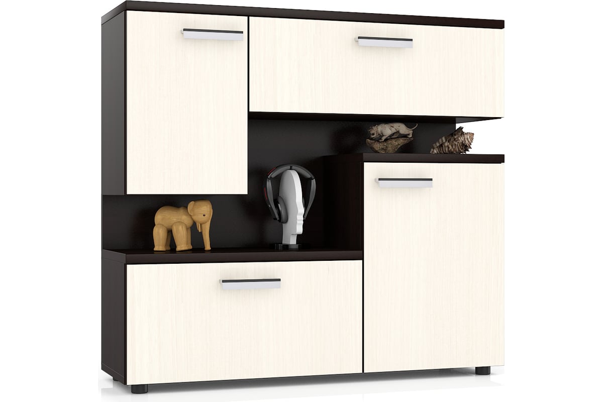 ТВ тумба Мебельный двор С-МД-С1-1000, дуб/венге 1364046 - выгодная цена ...