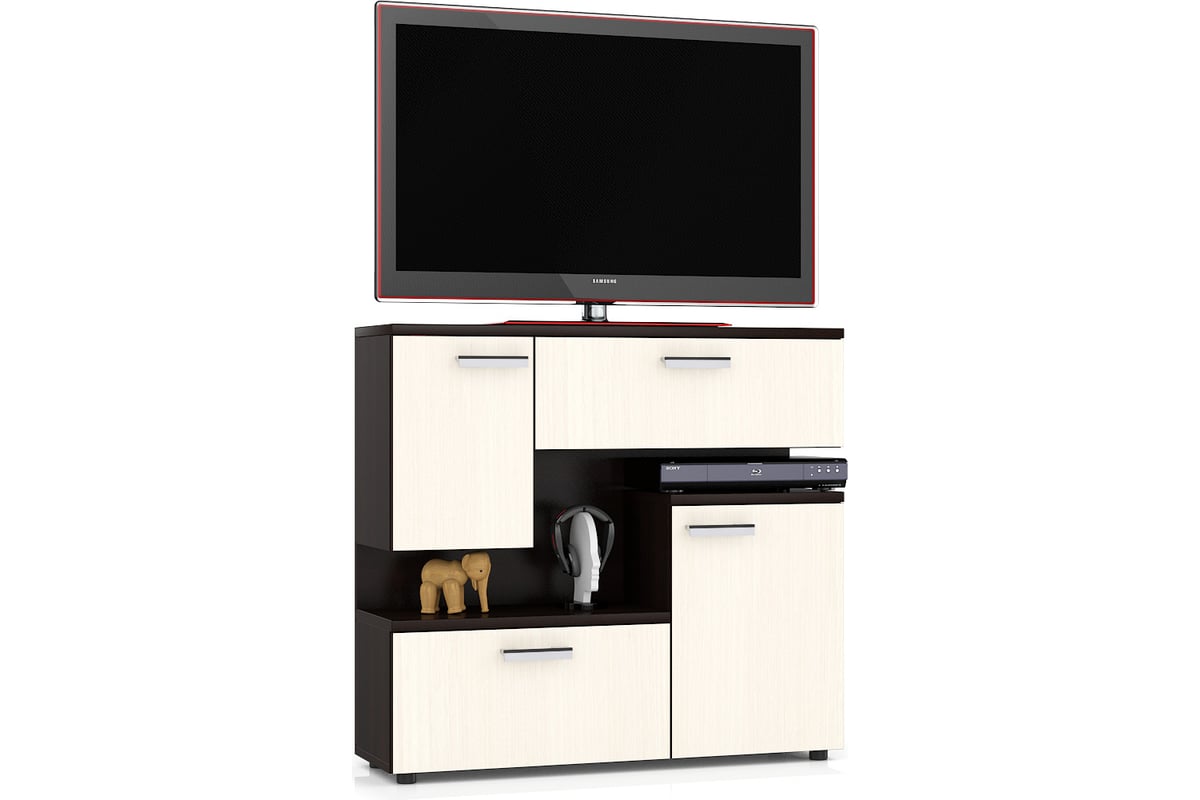 ТВ тумба Мебельный двор С-МД-С1-1000, дуб/венге 1364046 - выгодная цена ...