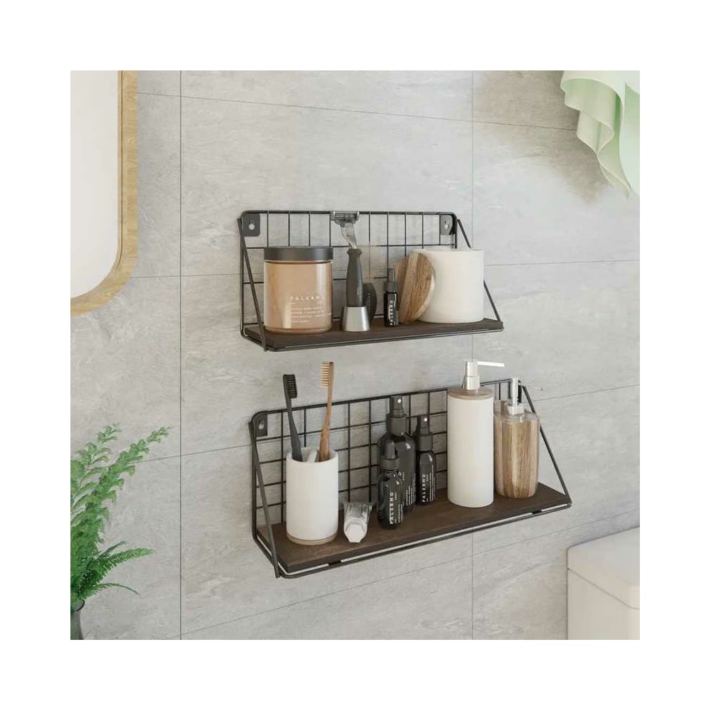 Большие полки на стену Центурион мадагаскар, 410x105x150 мм, 2 шт 79596 ...