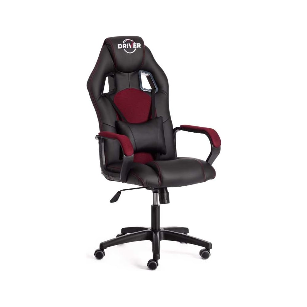 Кресло Tetchair driver 22 кожзаменитель/ткань, черный/бордо 36-6/tw-13 19299 - выгодная цена ...