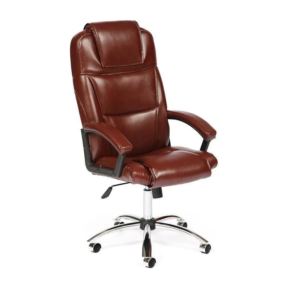Кресло Tetchair bergamo 22 хром, искусственная кожа, коричневое 2 tone 19368 - выгодная цена ...