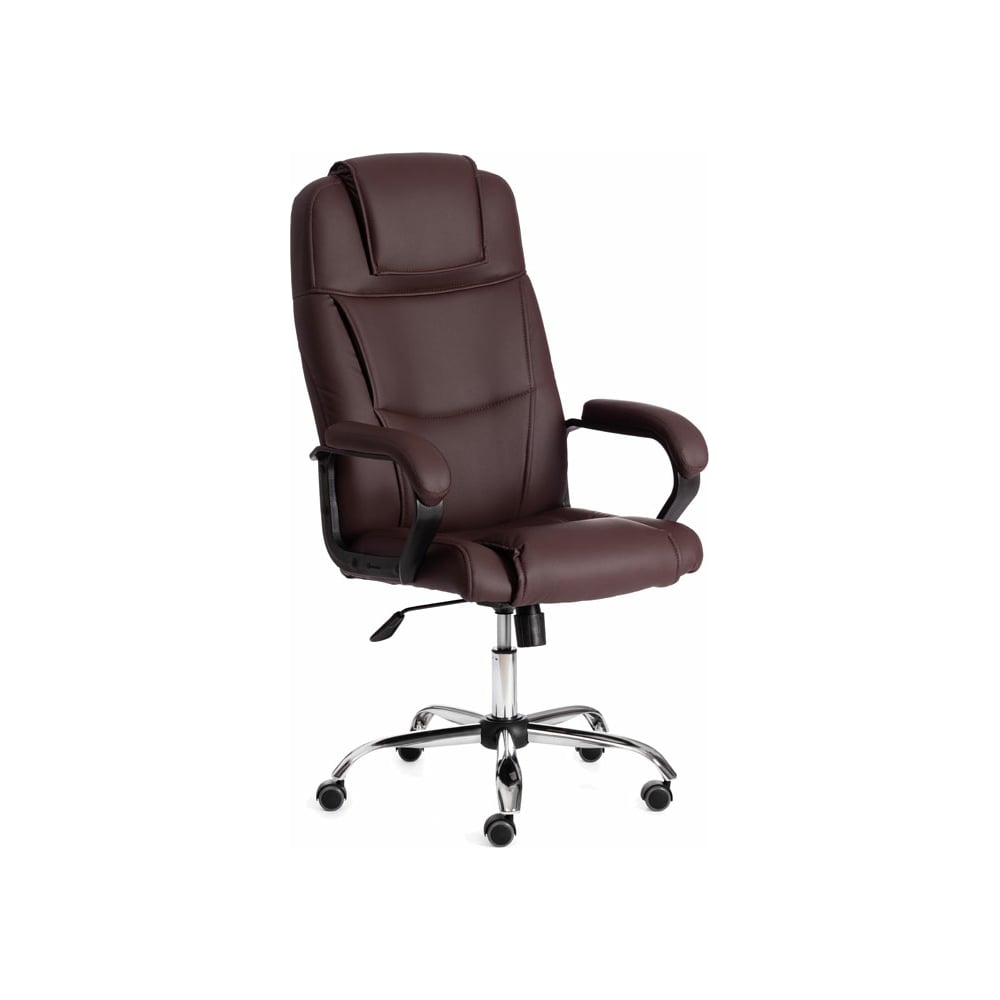 Кресло Tetchair bergamo 22 хром, искусственная кожа, коричневое 36-36 19369 - выгодная цена ...
