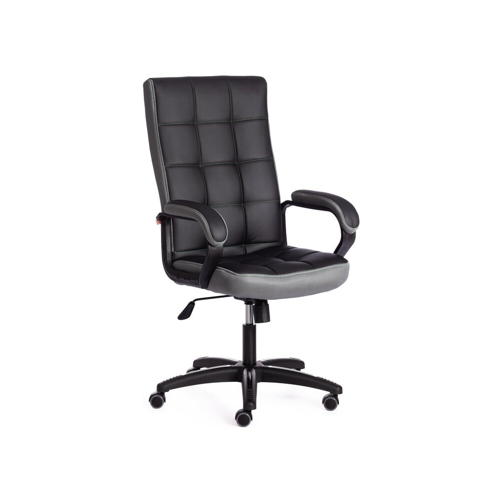 Кресло Tetchair trendy (22) 36-6/12 кожзам/ткань, черный/серый 19515 ...