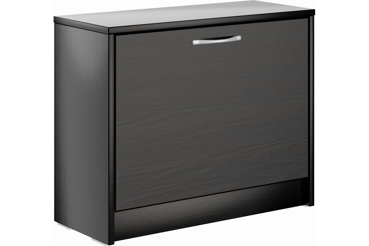 Тумба для обуви Шведский Стандарт ОРИОН 60x25x48 см, черная, дуб венге ...