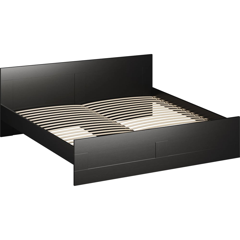 Кровать Шведский Стандарт СИРИУС двуспальная, 205x206x82 см, черная ...