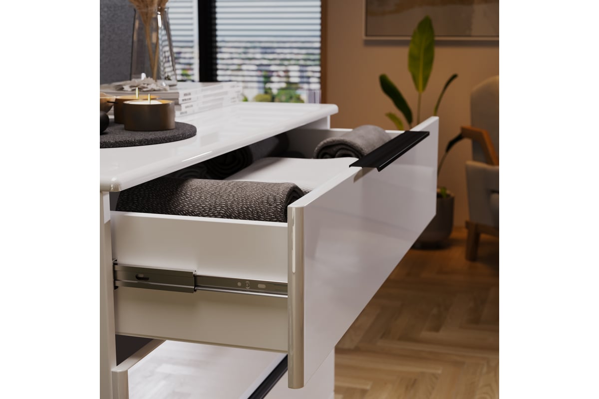 Комод ТриЯ Тесса белый жемчуг/белый глянец 210993 - выгодная цена ...