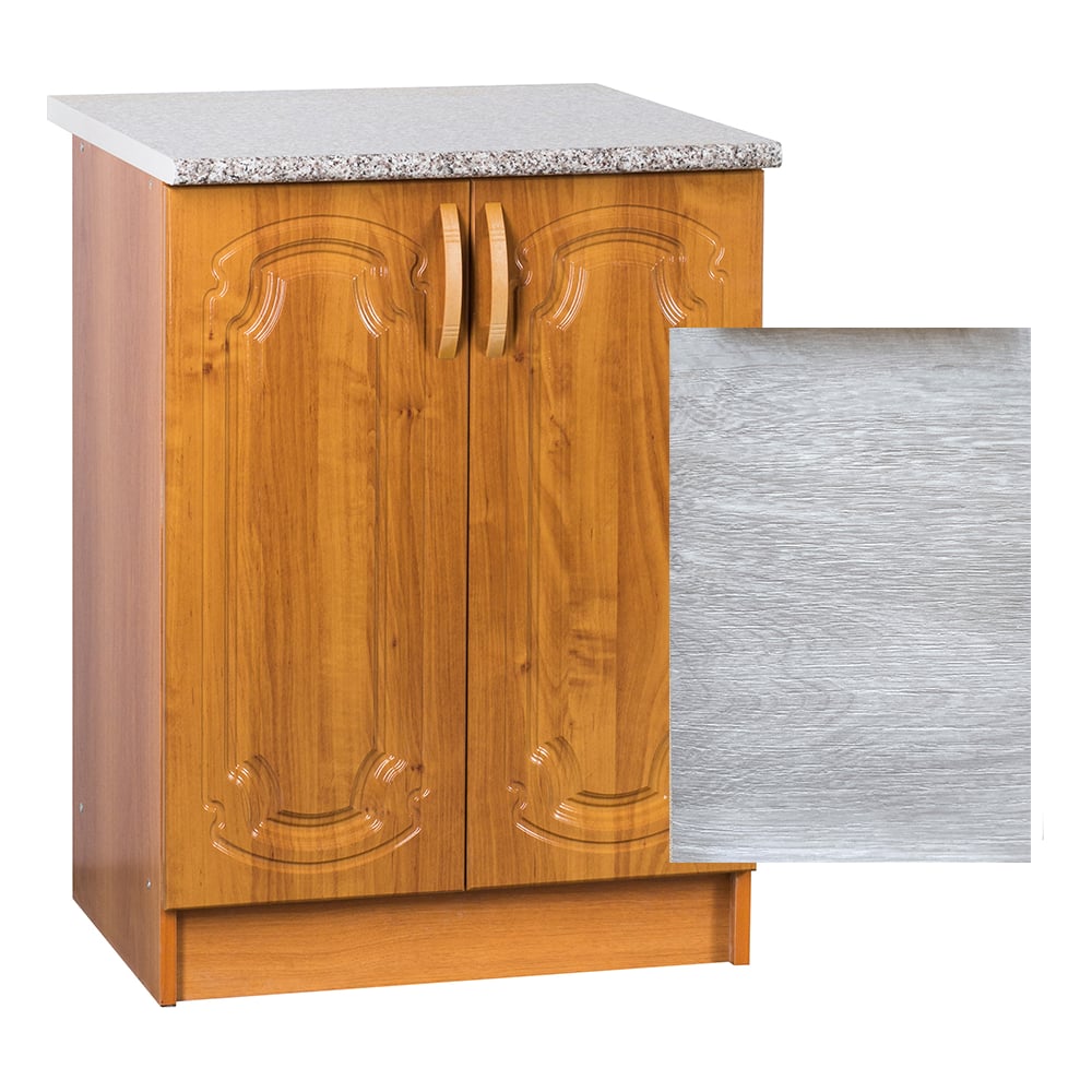 Рабочий стол SANTREK ширина 60 см берёза 2 двери фасад МДФ, столешница ...