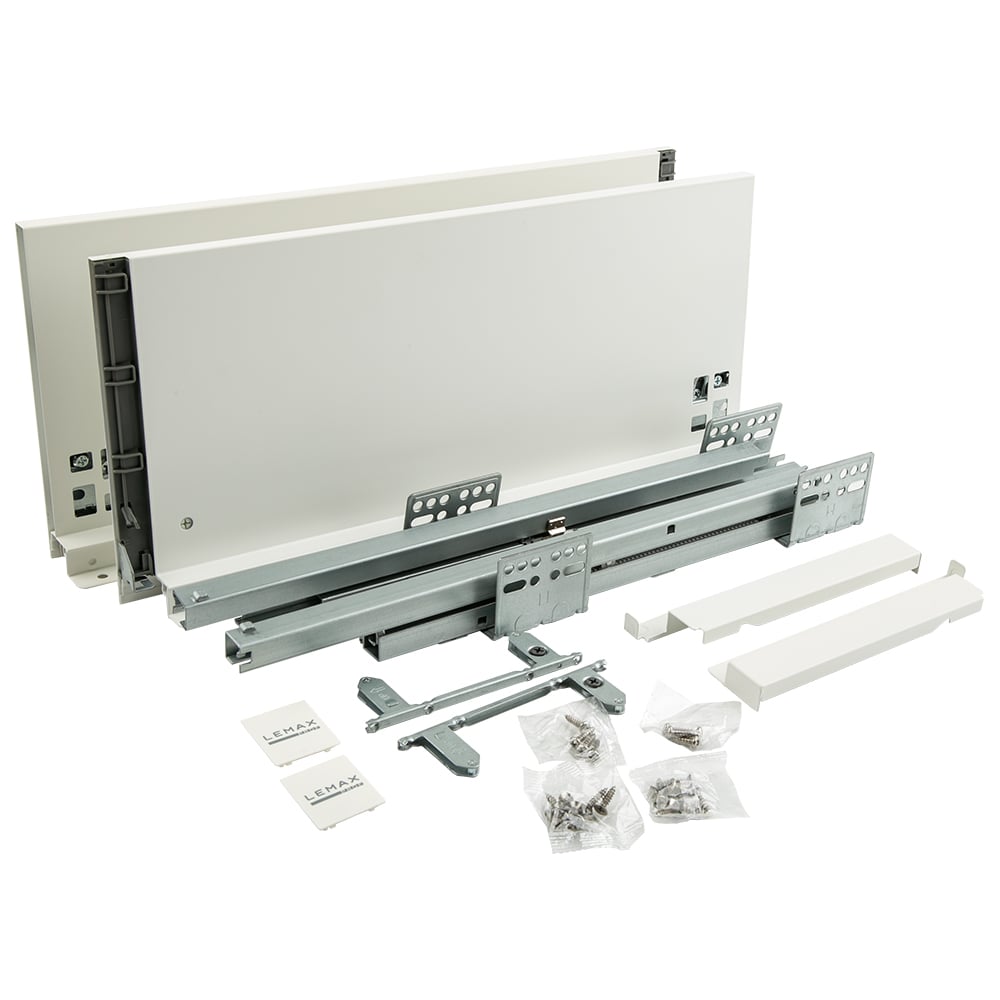 Комплект системы выдвижения Lemax PROF lembox, h=199, 450 мм, белый Lembox-199-450-WT-S ...