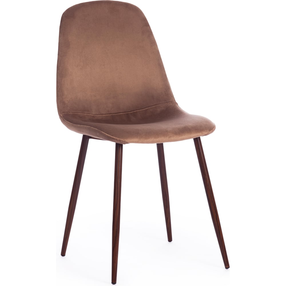 Стул Tetchair breeze (mod. 4724) вельвет/металл, 44x53x87 см, brown hlr11 / орех 19608 ...