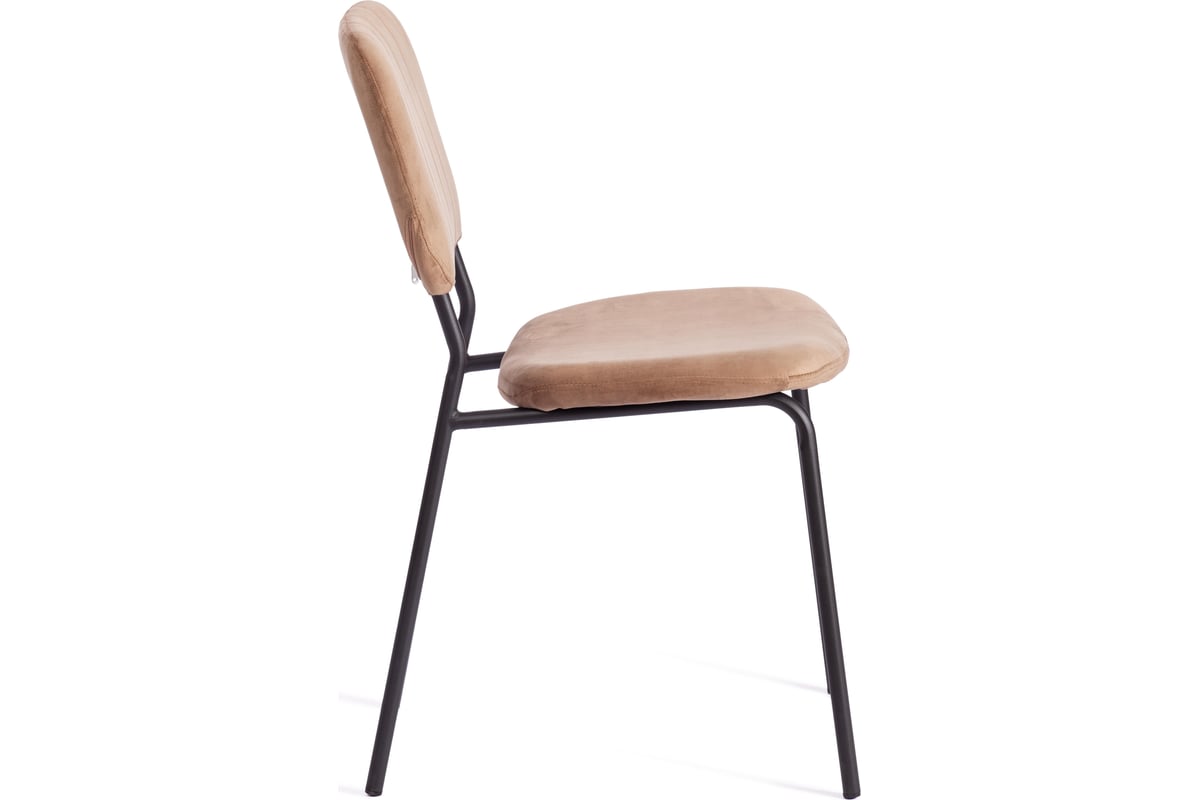 Стул Tetchair carol mod. uc06, металл, вельвет, 45x56x82 см, brown (коричневый) hlr11 / черный ...