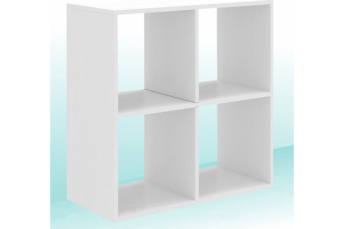 Стеллаж MIXLINE 720x720x250, ЛДСП, белый текстура, 4 ячейки, крепеж ...