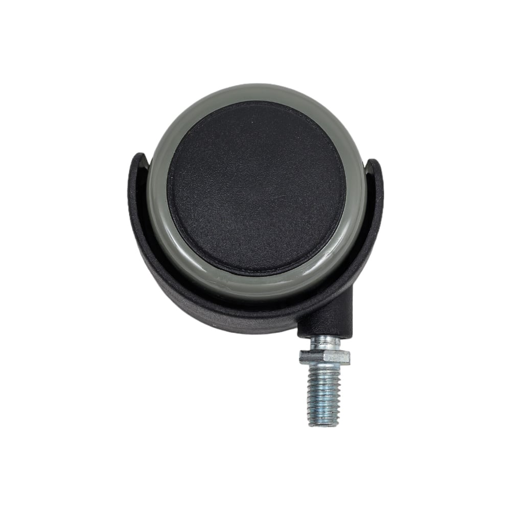 Мебельное колесо Tech-Krep поворотное, обрезиненный пластик, черный, резьба М8, D50, б/т - пакет ...