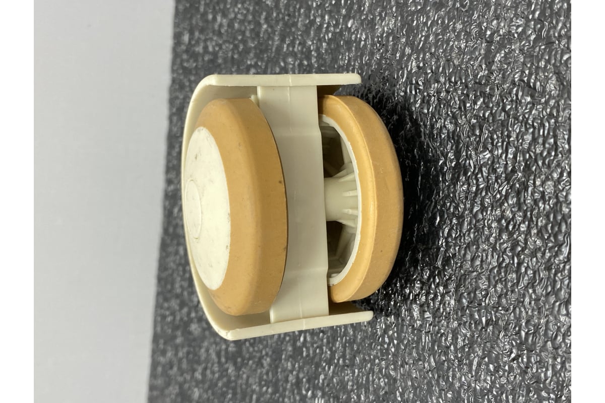 Мебельное колесо Tech-Krep поворотное, обрезиненный пластик, бежевый, штифт М8, D50, б/т - пакет ...