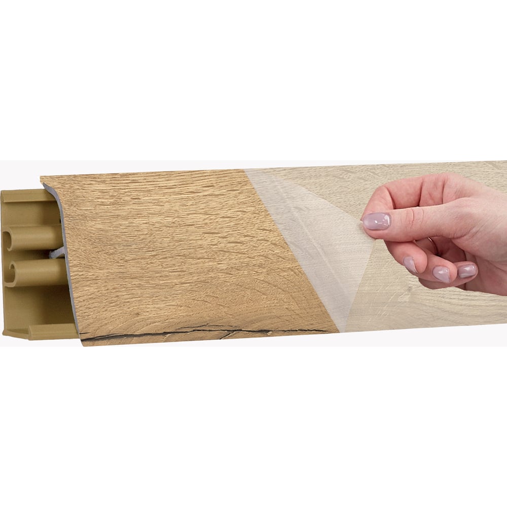 Плинтус KORNER LB 38 74 дуб галифакс 3.0 м 74 38-74 - выгодная цена ...