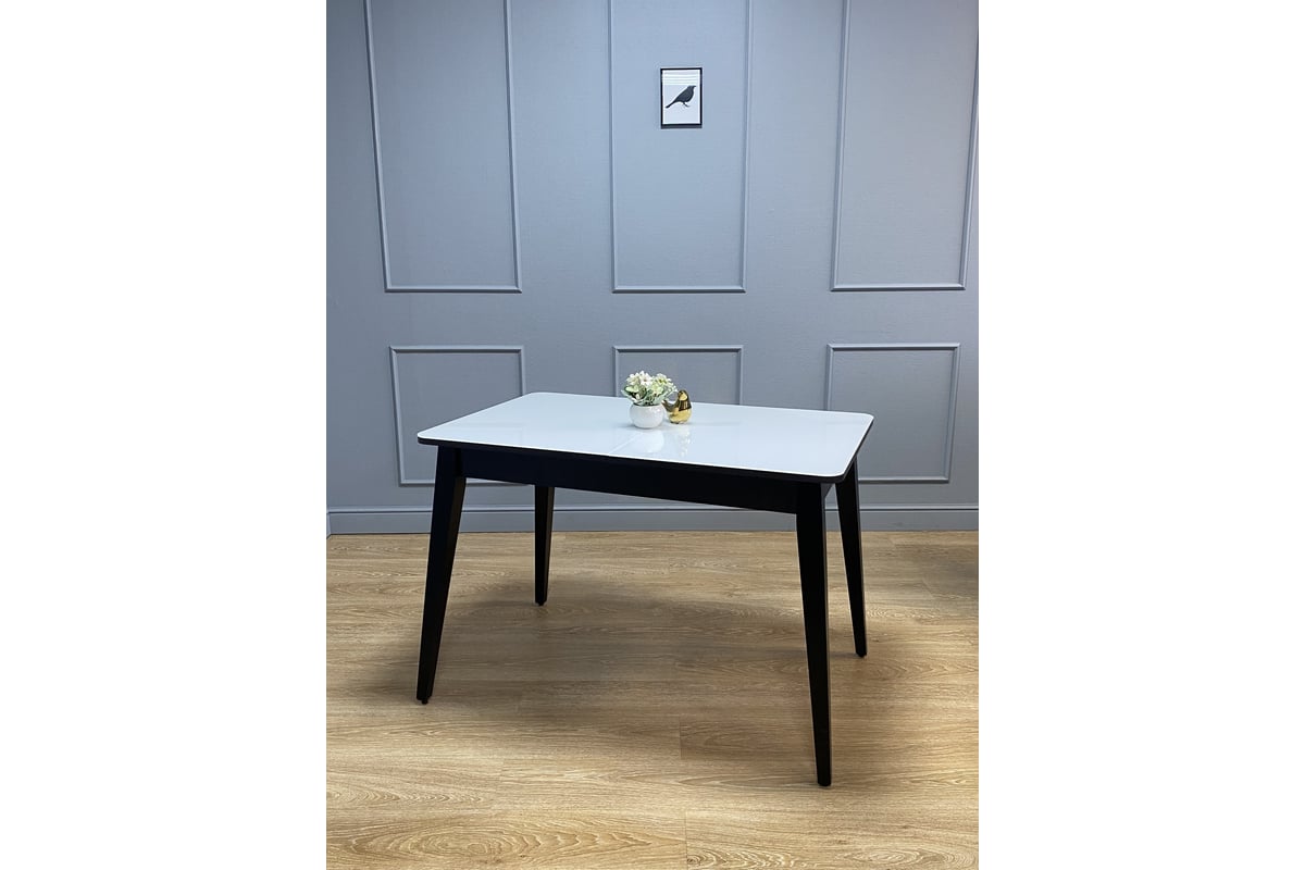 Стол KENNER 1100 M, венге/стекло белое глянец 326484 - выгодная цена ...