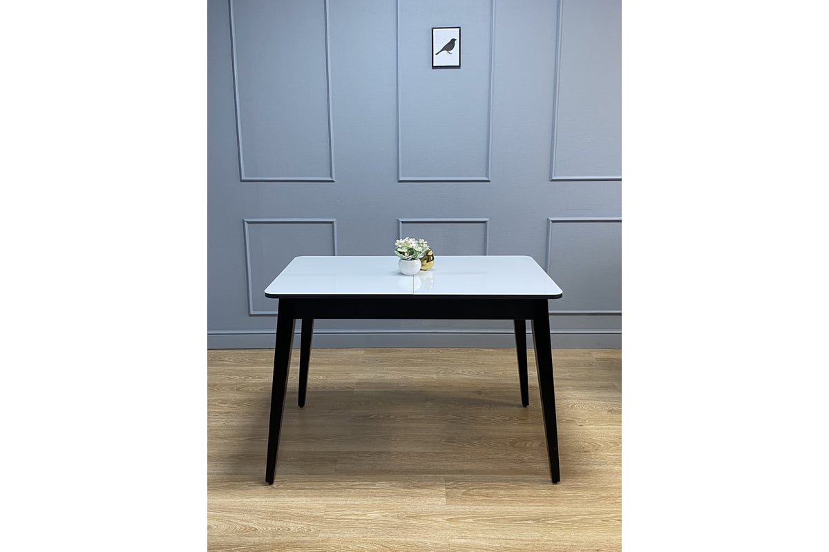 Стол KENNER 1100 M, венге/стекло белое глянец 326484 - выгодная цена ...