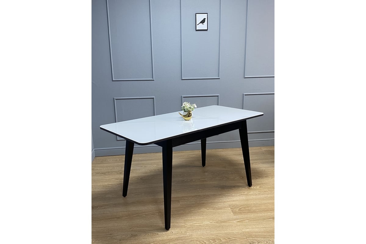 Стол KENNER 1100 M, венге/стекло белое глянец 326484 - выгодная цена ...