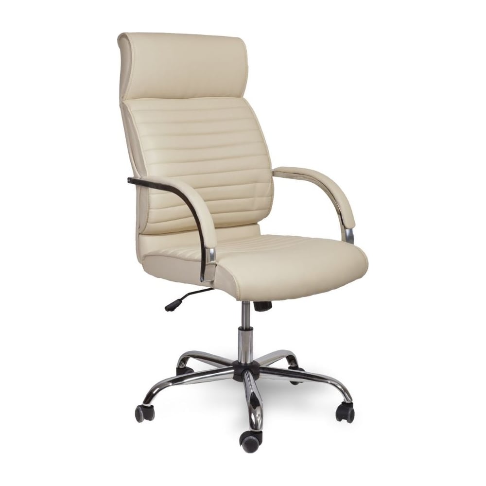 Поворотное кресло AKS Home ALEXANDER, CHROME, ECO крем 29479 - выгодная ...