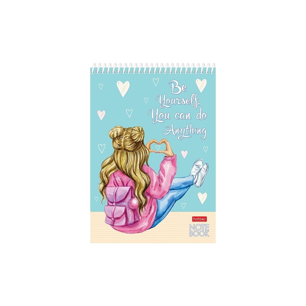 Блокнот Hatber 160 л, А5, 3-х цветный тонированный блок без линовки, обложка мелованный картон ...