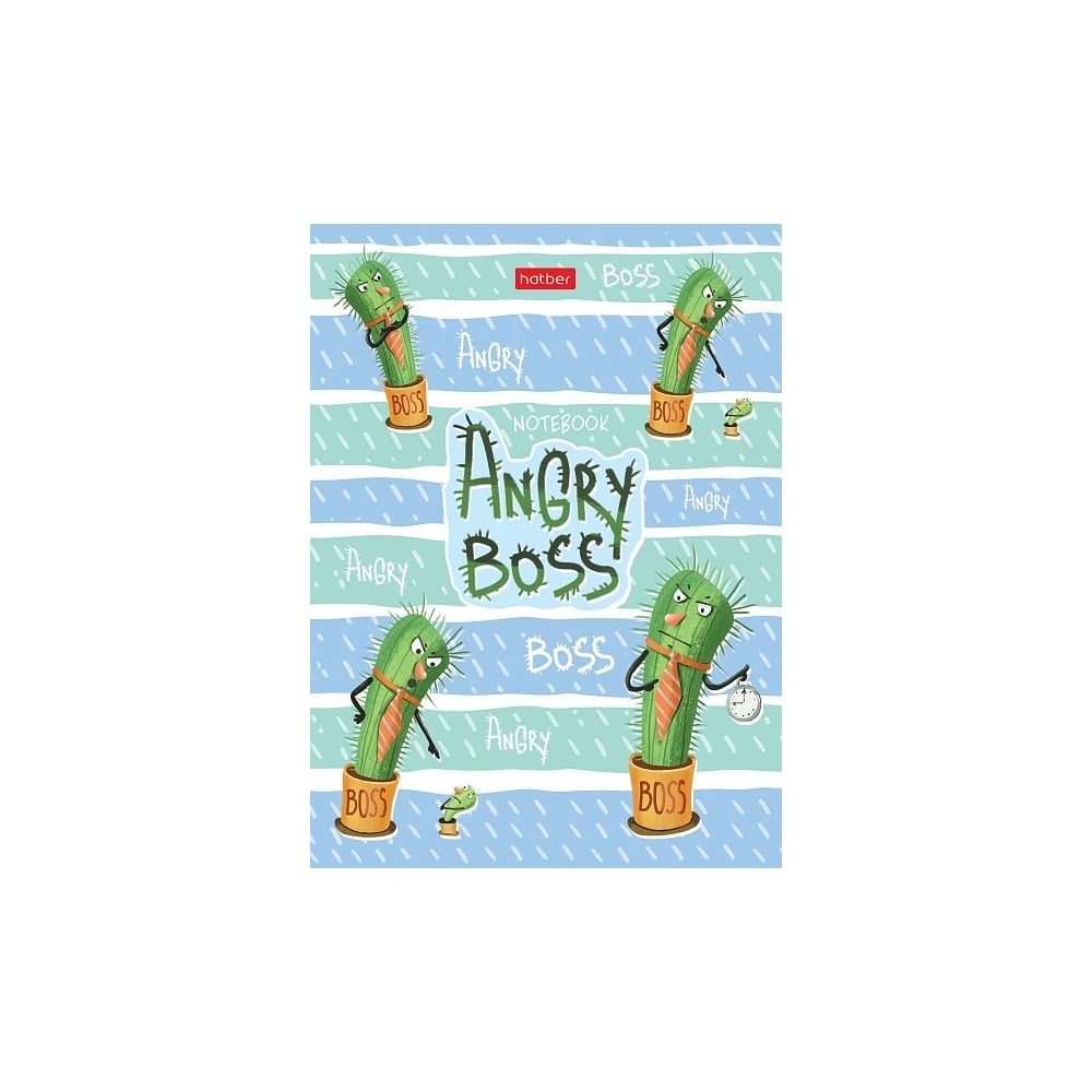 Бизнес-блокнот Hatber 64 л, А6, клетка/линия, твердый переплет, angry boss, 40 шт в упаковке ...