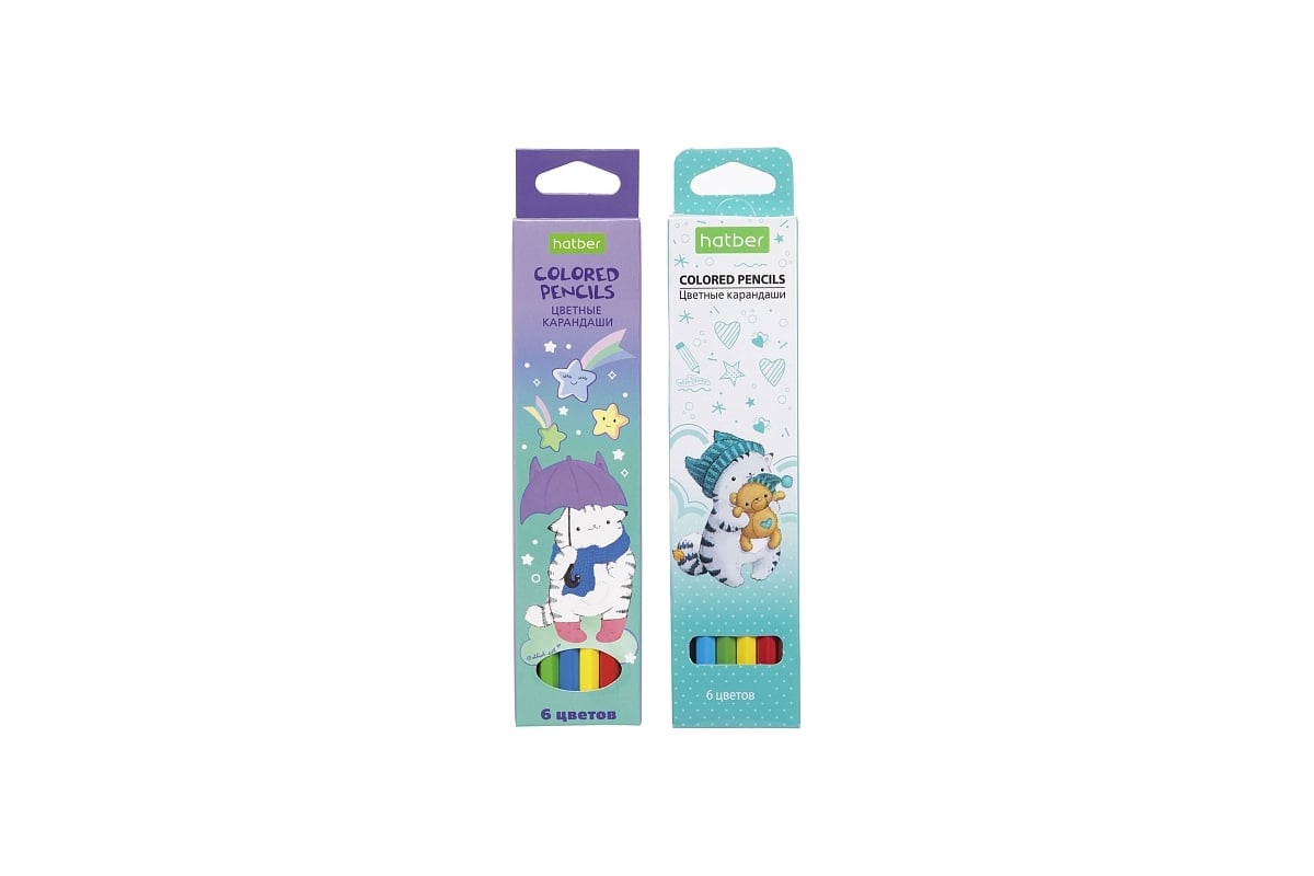 Цветные карандаши Hatber ECO 6 цв., Приключения кота Пирожка 066355 - выгодная цена, отзывы ...
