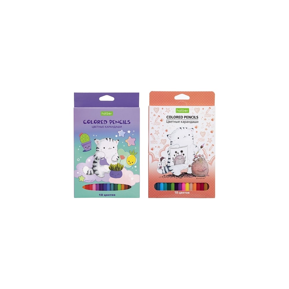 Цветные карандаши Hatber ECO 18 цв., Приключения кота Пирожка 066357 - выгодная цена, отзывы ...
