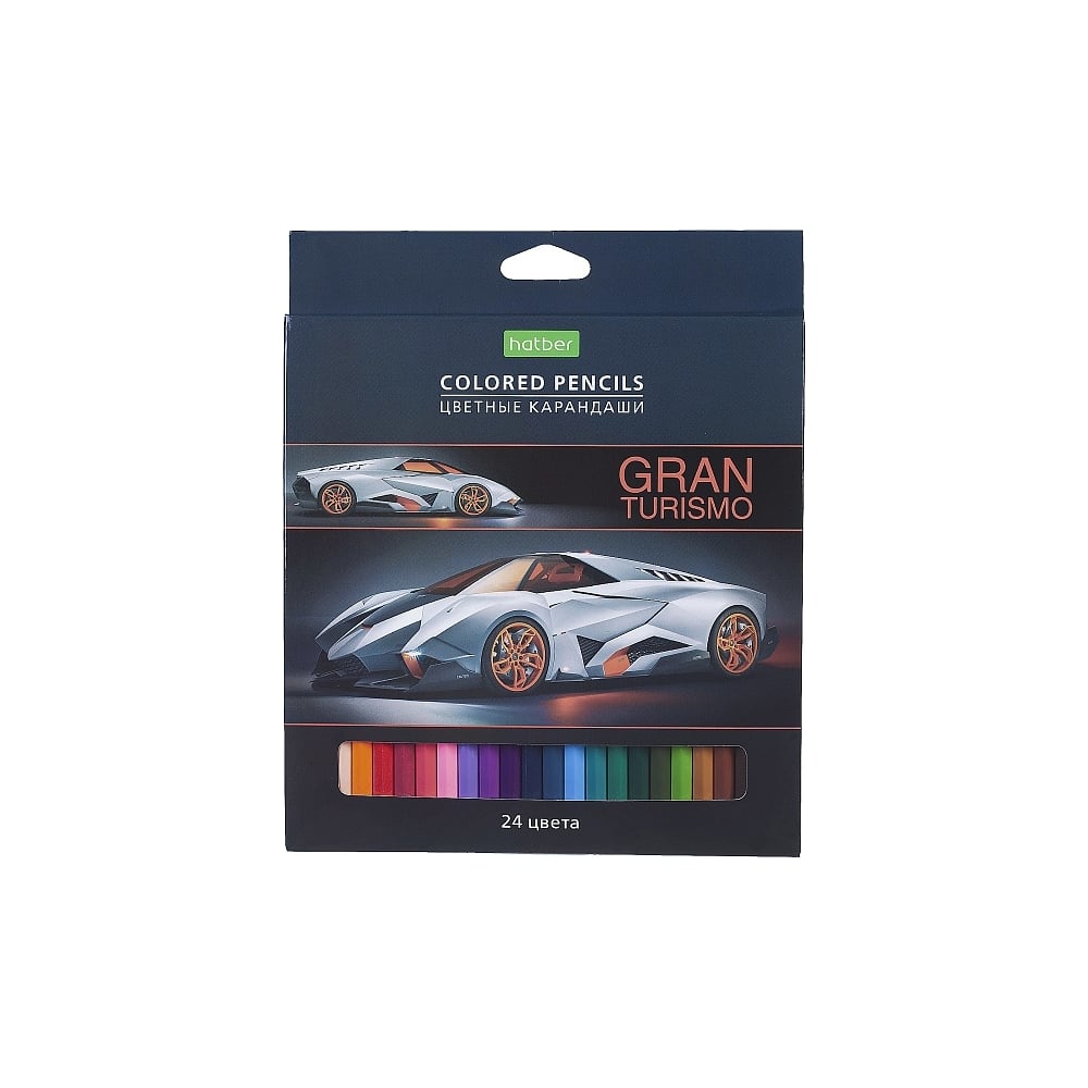 Цветные карандаши Hatber ECO 24 цв., Gran Turismo 070883 - выгодная цена, отзывы, характеристики ...