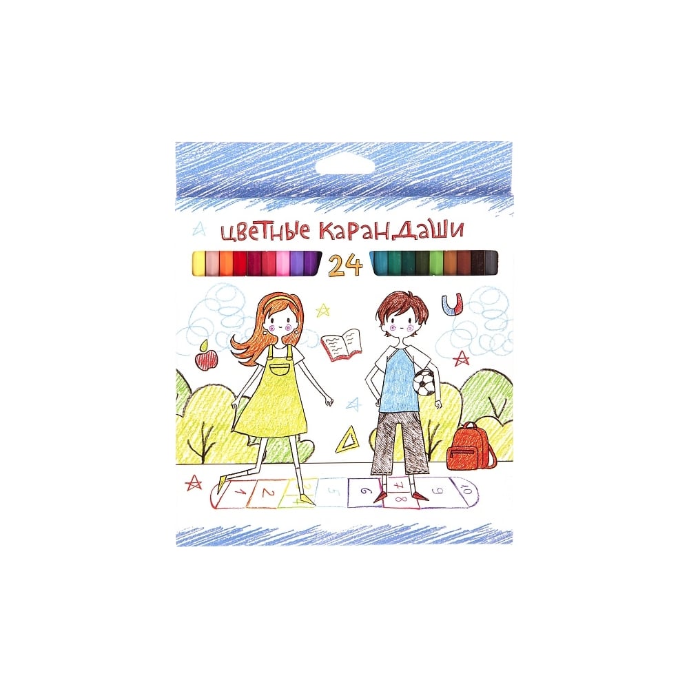 Цветные карандаши Hatber ECO 24 цв., Переменка 065995 - выгодная цена, отзывы, характеристики ...