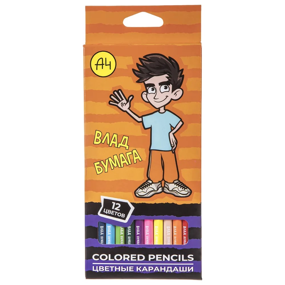 Цветные карандаши Hatber ECO 12 цв., Влад А4 073269 - выгодная цена, отзывы, характеристики ...