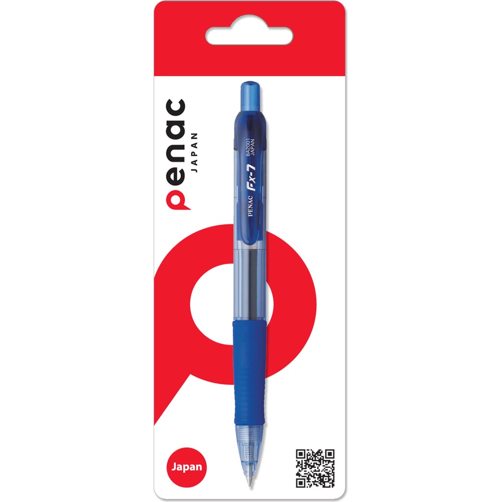 Гелевая автоматическая ручка Penac fx-7 0.7 мм, синяя, в блистере ...
