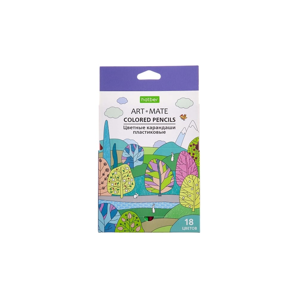 Цветные карандаши Hatber ECO пластиковые, 18 цв., ART-Mate 8шт. в упаковке 068178 - выгодная ...