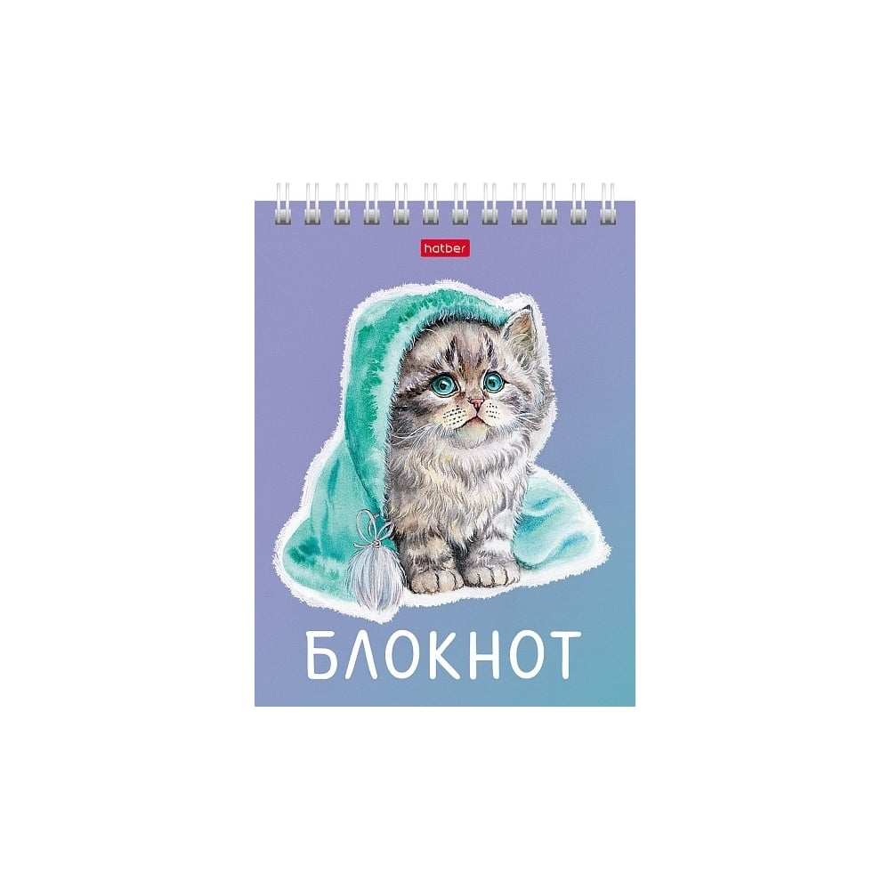 Блокнот Hatber Котики бывают разными 40 л, А6, клетка, обложка мелованный картон, УФ-лак, 96 шт ...