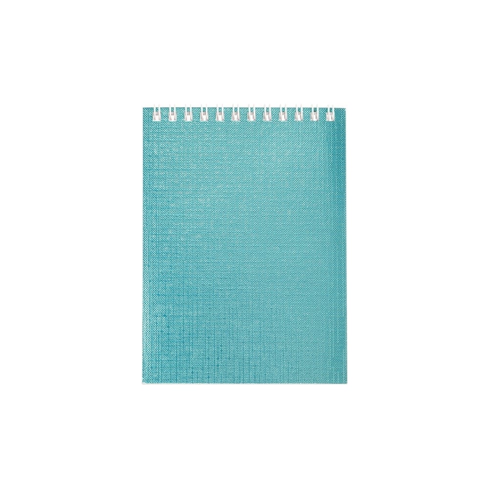 Блокнот Hatber METALLIC МЯТА 40 л, А6, клетка, обложка бумвинил, 96 шт в упаковке 066845 ...