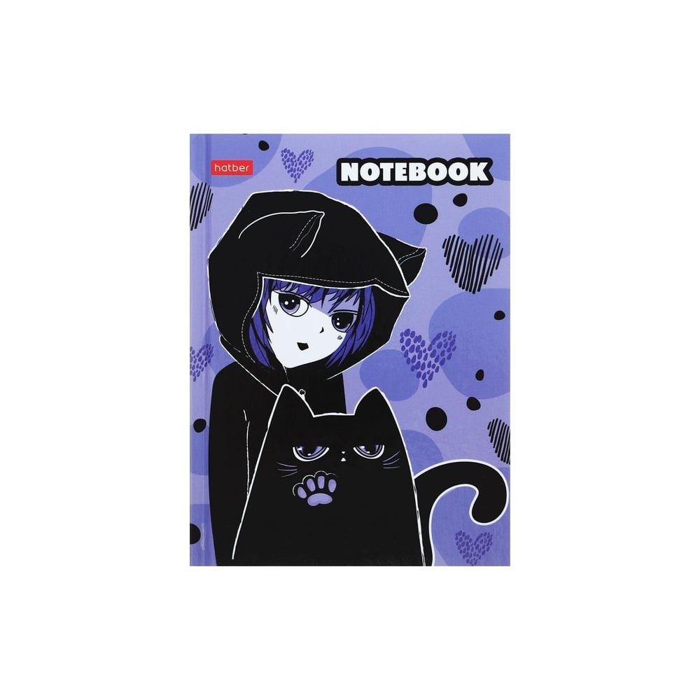 Записная книжка Hatber 80л А6 клетка твердый переплет Я и мой кот, 36шт ...