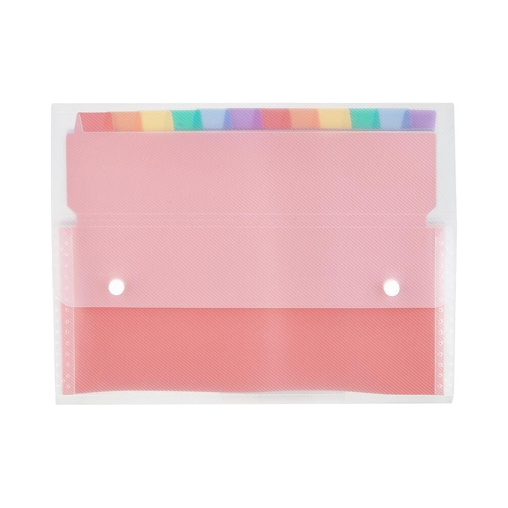 Папка-портфель Attache Selection радуга, А4, 13 отделений, 600 мкм, прозрачный 1601580 ...