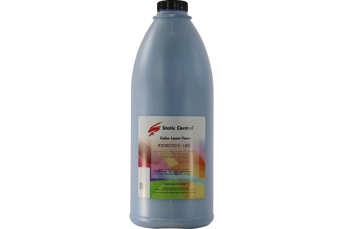 Тонер STATIC CONTROL KYUNIVC3-1KG голубой, флакон 1000 гр., для ...