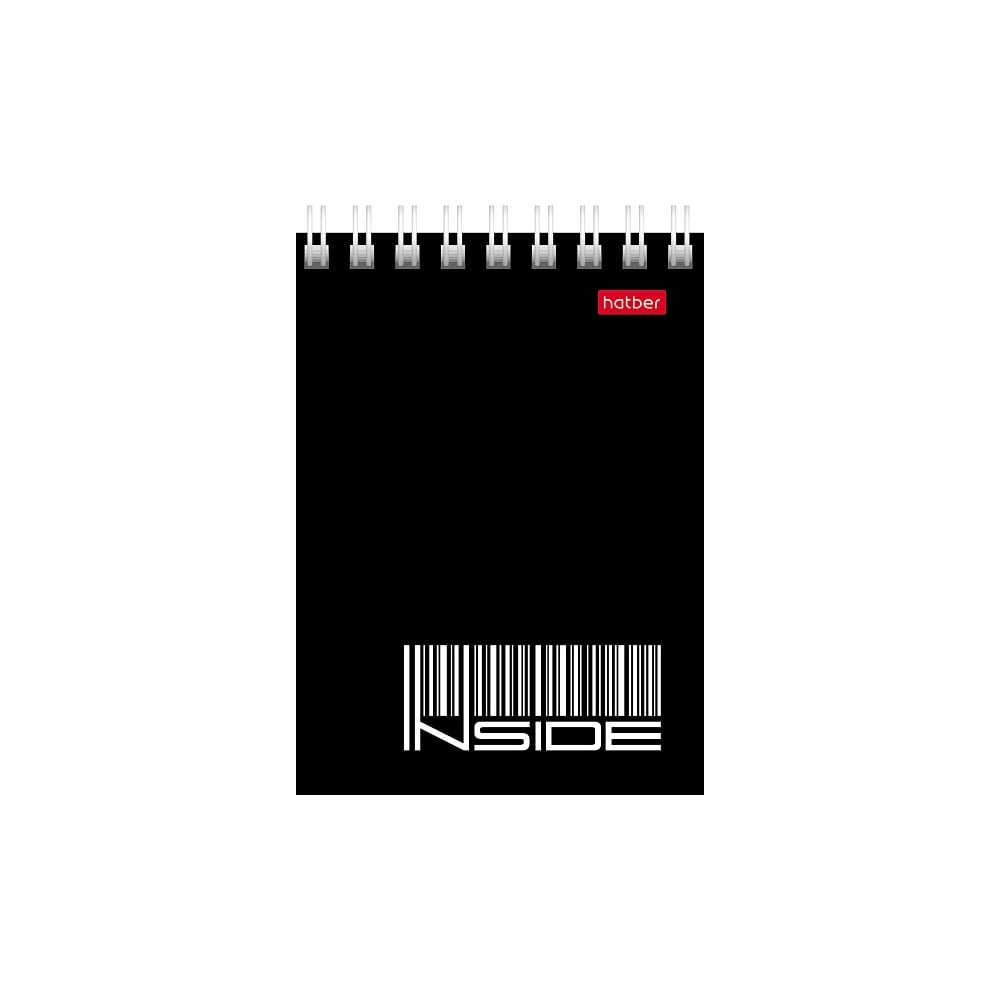 Блокнот HATBER 40 листов А7 клетка обложка мелованный картон на гребне-INSIDE 120 шт 004691 ...