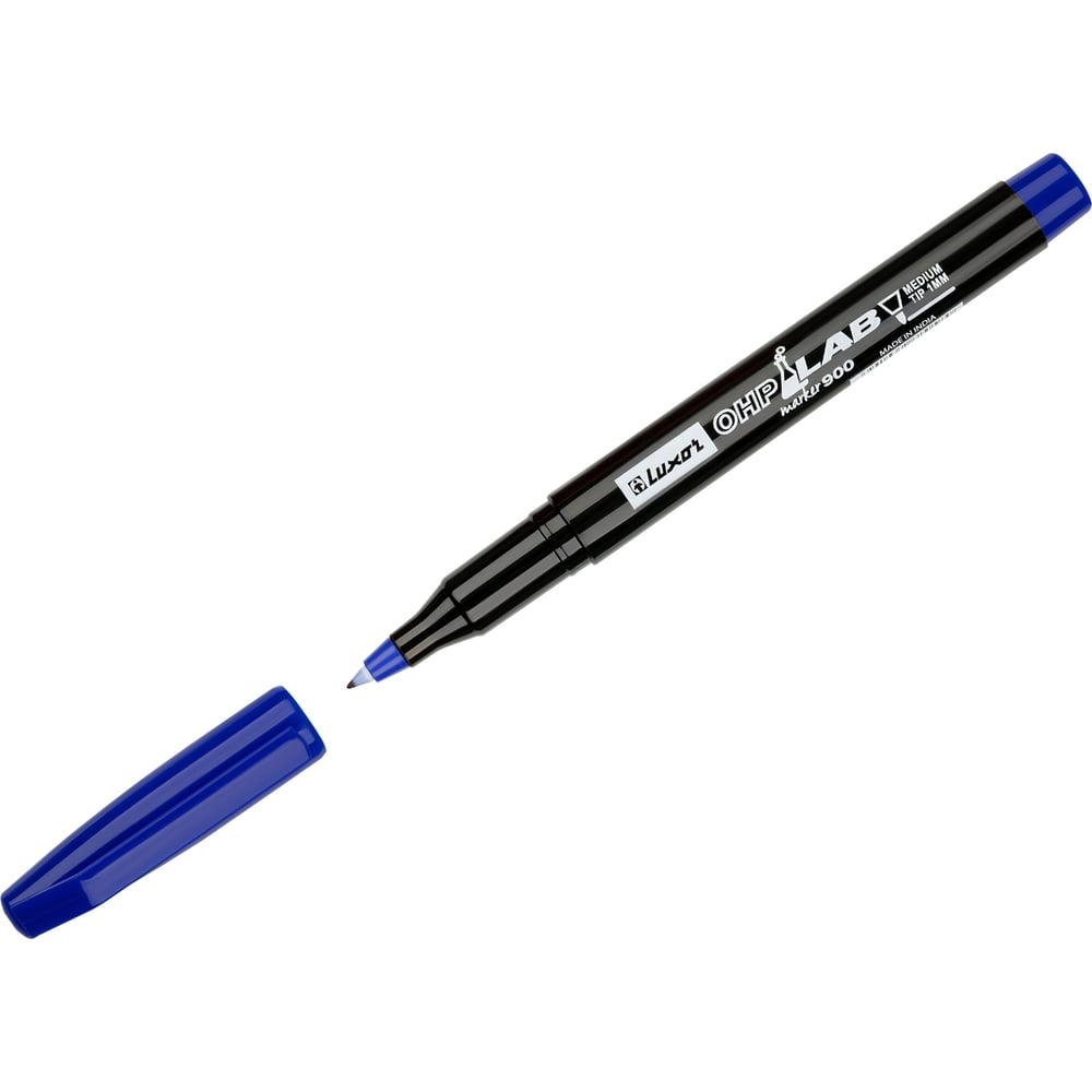 Маркер перманентный лабораторный OHP 910 синий пулевидный 07мм 12 шт ...
