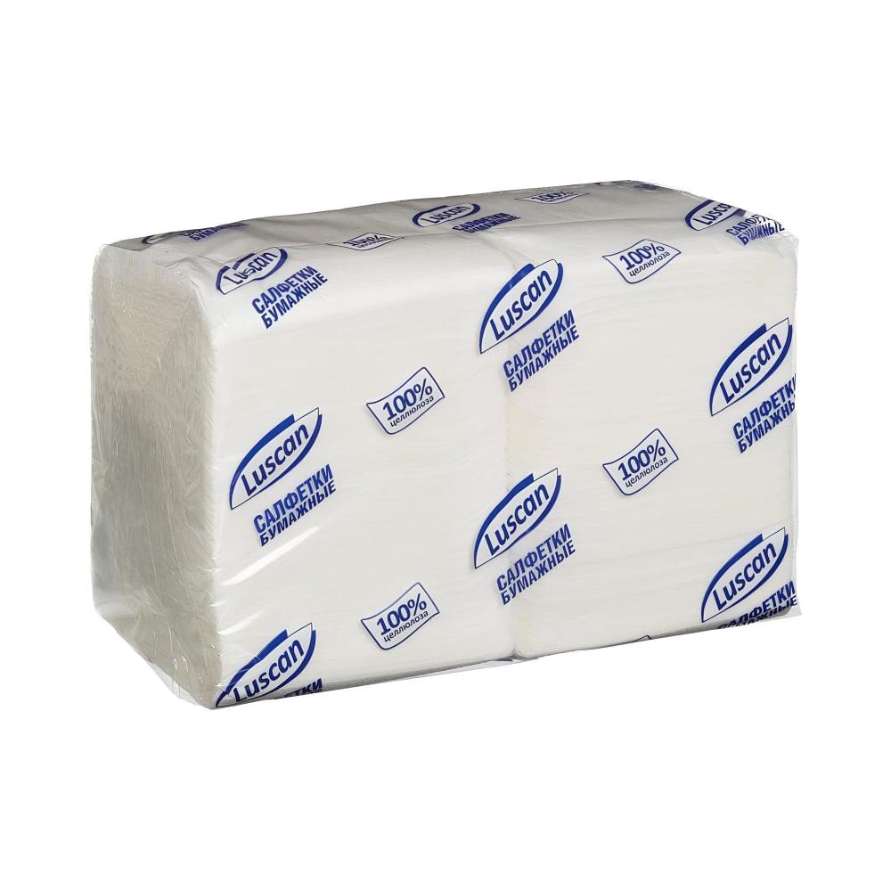 Салфетки бумажные Luscan I PACK 1 слой 24x24 см, белые 400 шт в ...