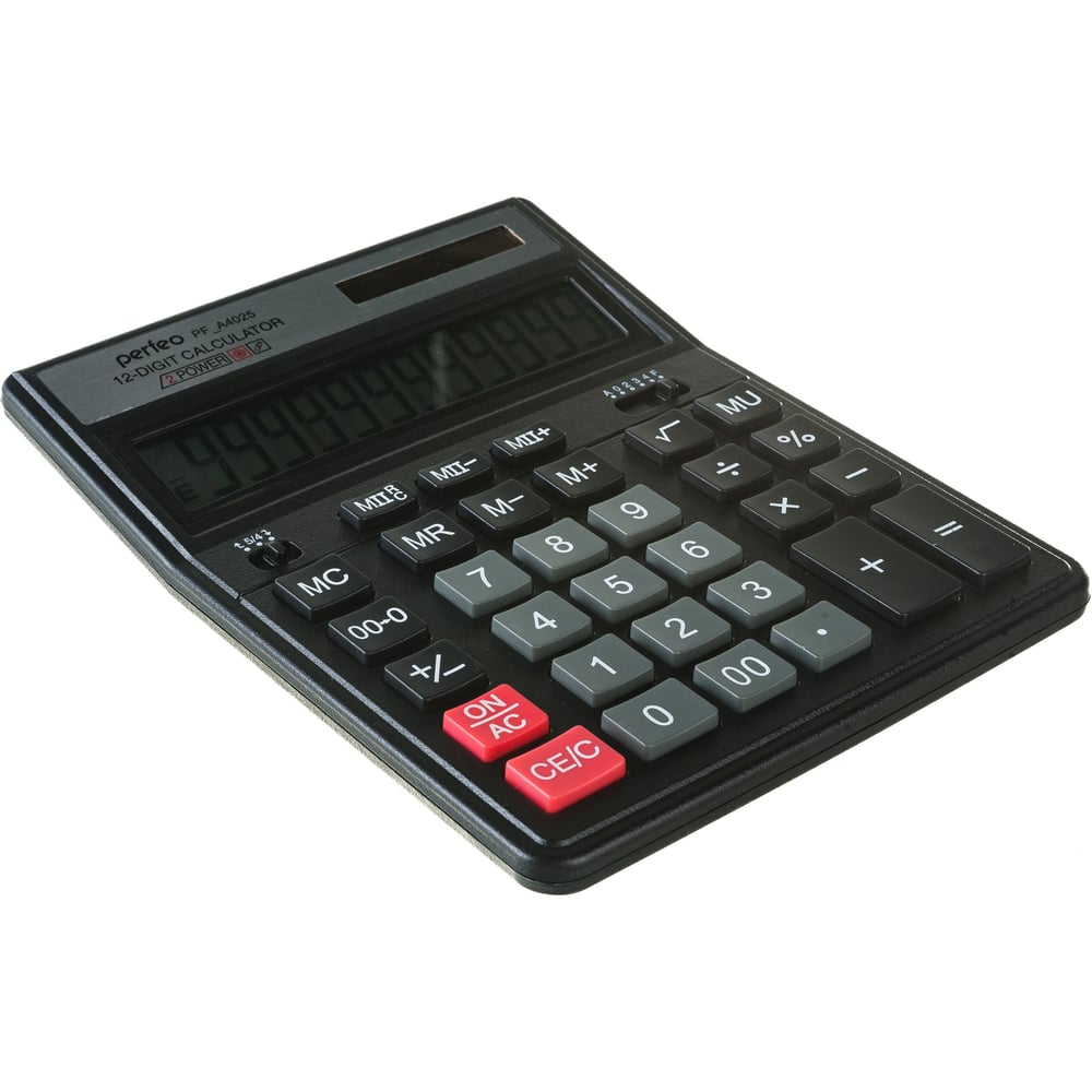 Бухгалтерский калькулятор Perfeo PF A4025 12-разрядный, черный 30011241 ...